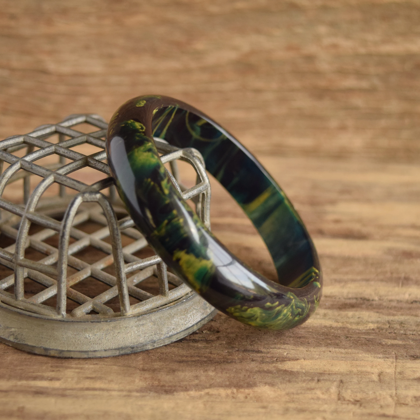 Blue Moon Bakelite Bangle – YournNonce