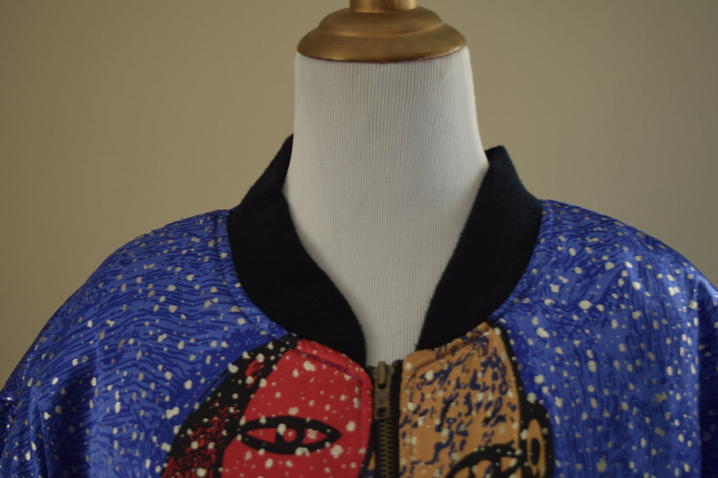 Abstract Art Satin Bomber Jacket - Large – YournNonce